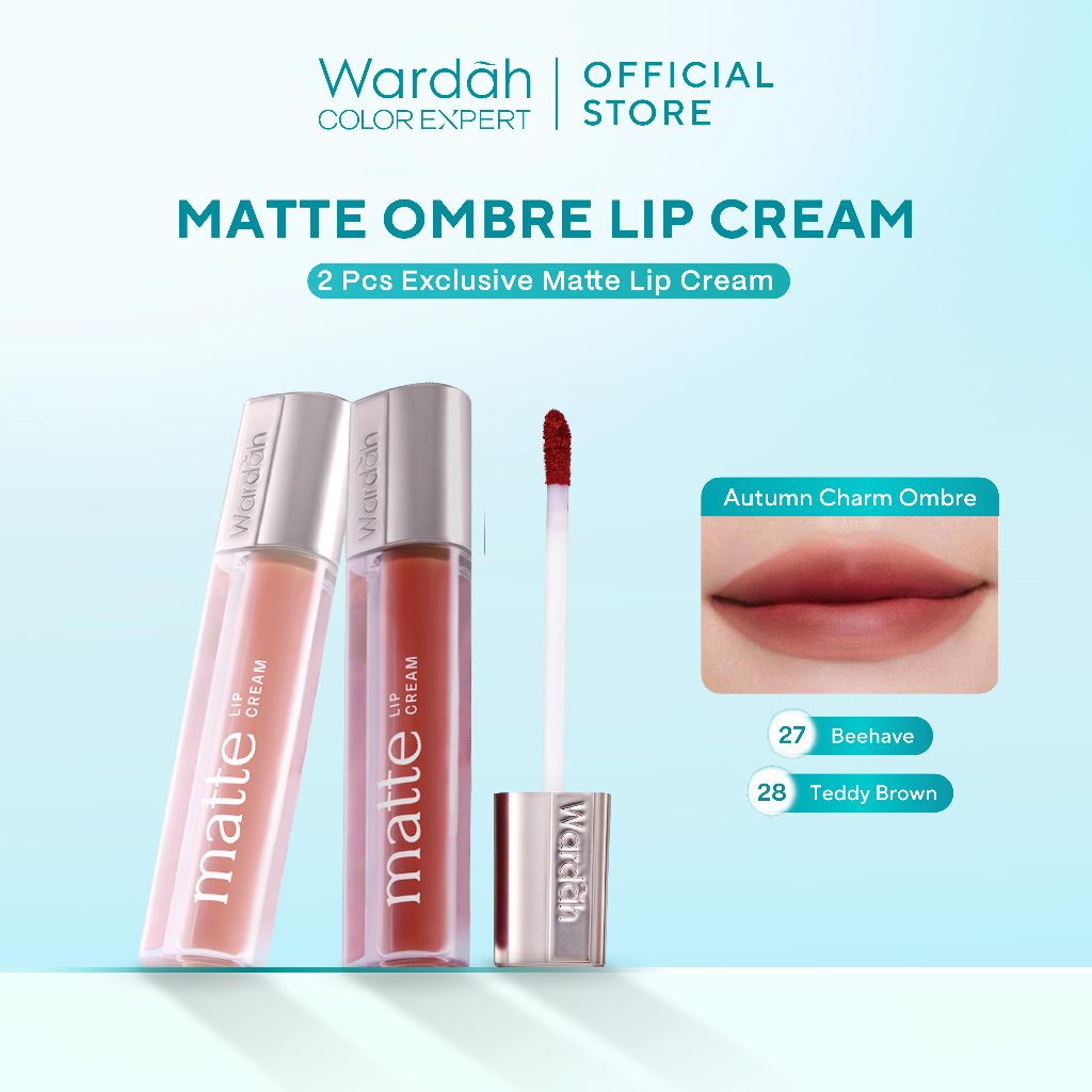 TWINPACK] Matte Lip Cream Ombre - Intense Pigmentation, Long Lasting ...