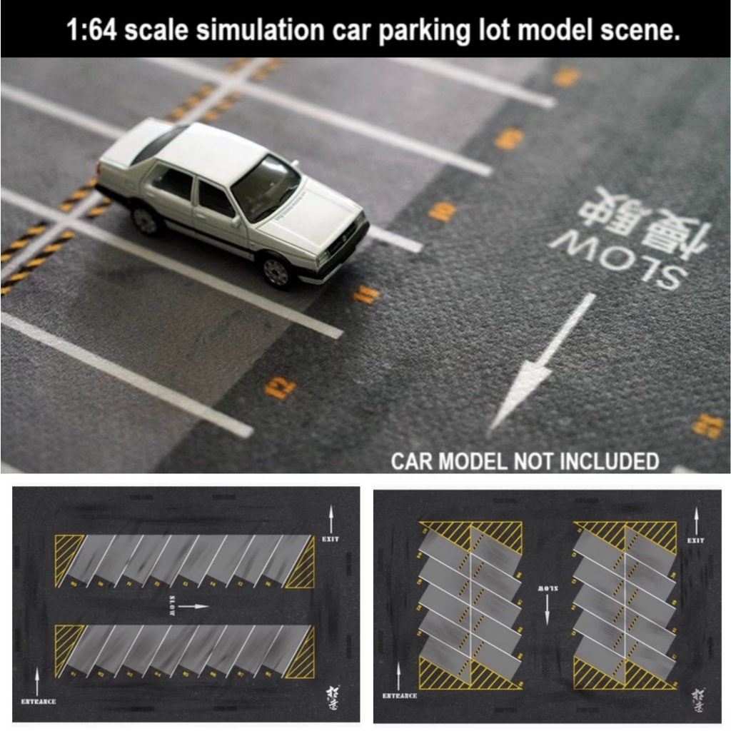 STE88 Diorama Layout Parking Lot Mat for 1/64 Diecast Car Models ...
