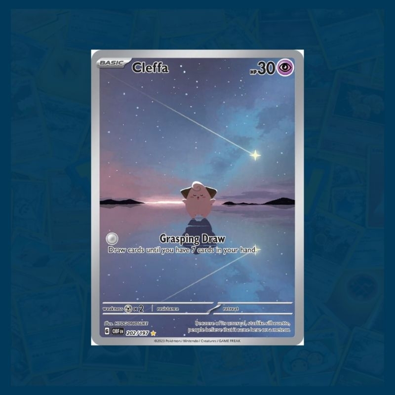 Cleffa (202/197) Illustration Rare | Obsidian Flames | Pokemon TCG Card | Shopee Malaysia