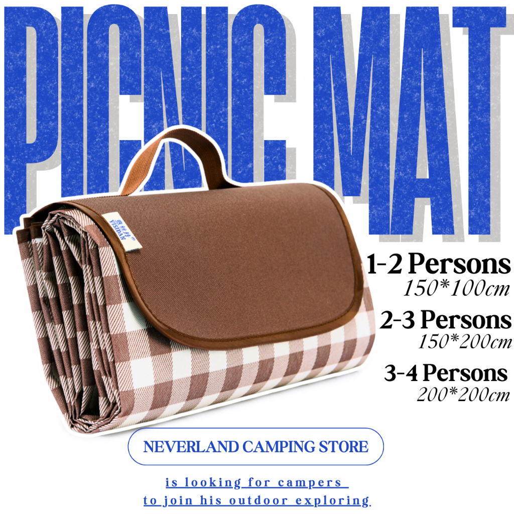 Waterproof Picnic Mat Outdoor Camping Mat Tikar Lipat Pantai Foldable ...