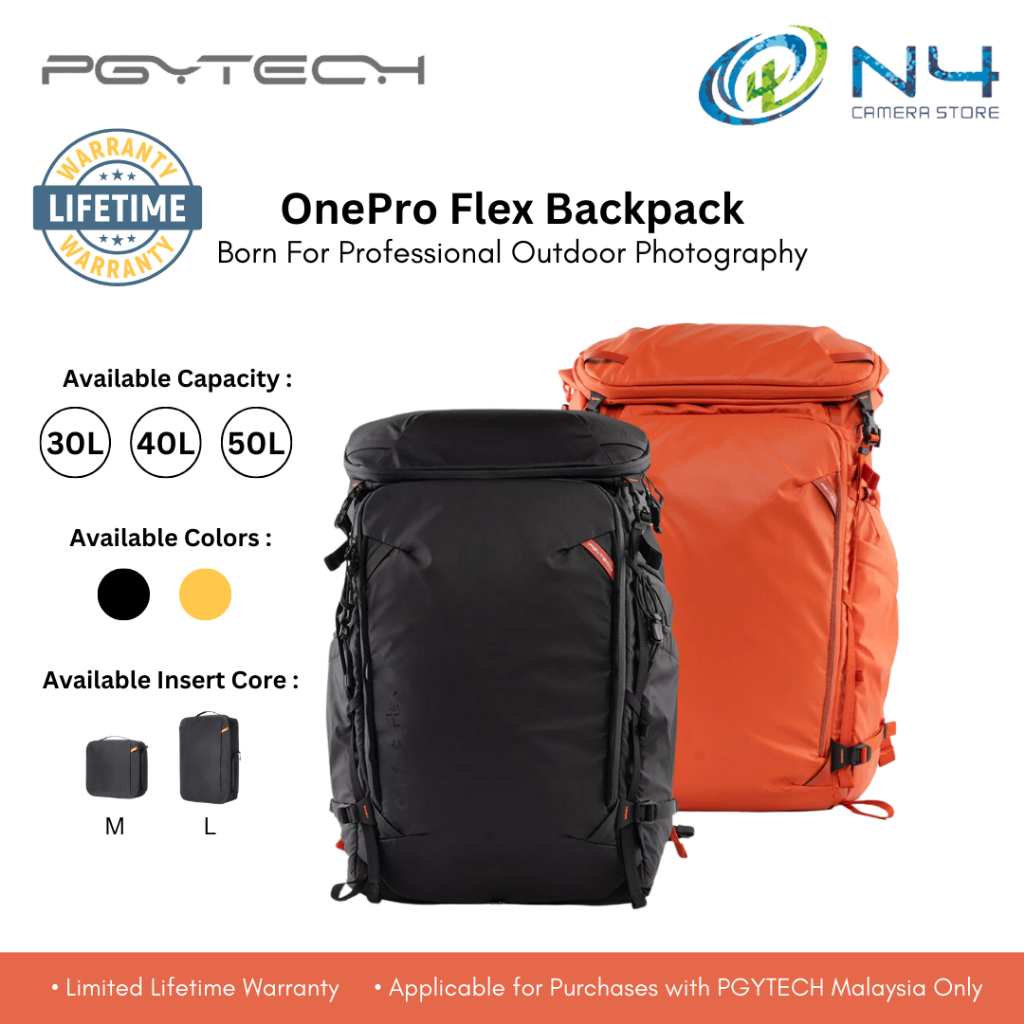 PGYTECH OnePro Flex Backpack 30L 40L 50L With Insert Bag For Professional Photographers | Shopee ...