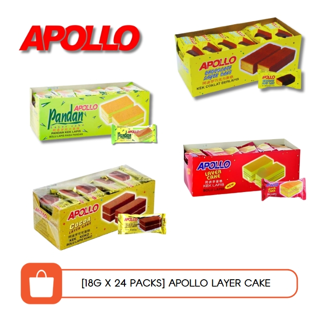 APOLLO Layer Cake (18g x 24 Packs) | Shopee Malaysia