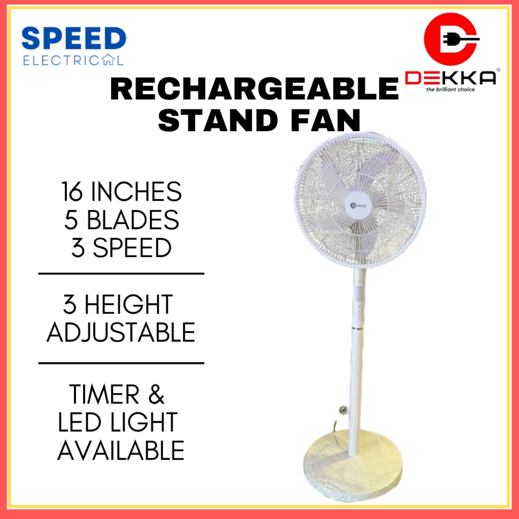 DEKKA RECHARGEABLE STAND FAN 3IN1 BF-19 16INCH 3 SPEED LEVEL 风扇 充电风扇 ...