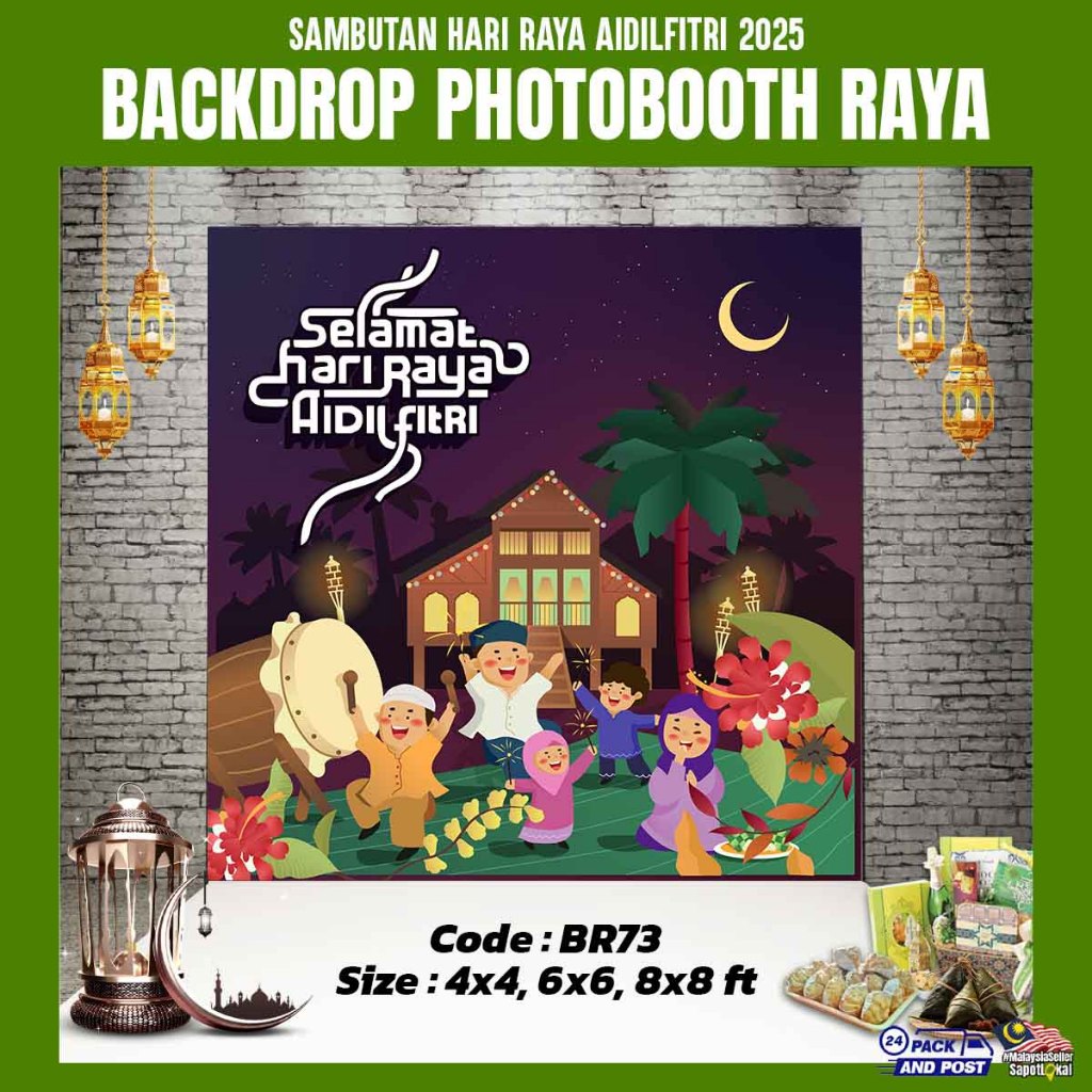 HARI RAYA AIDILFITRI Photobooth - Hiasan Rumah Terbuka - (BR73-BR84 ...