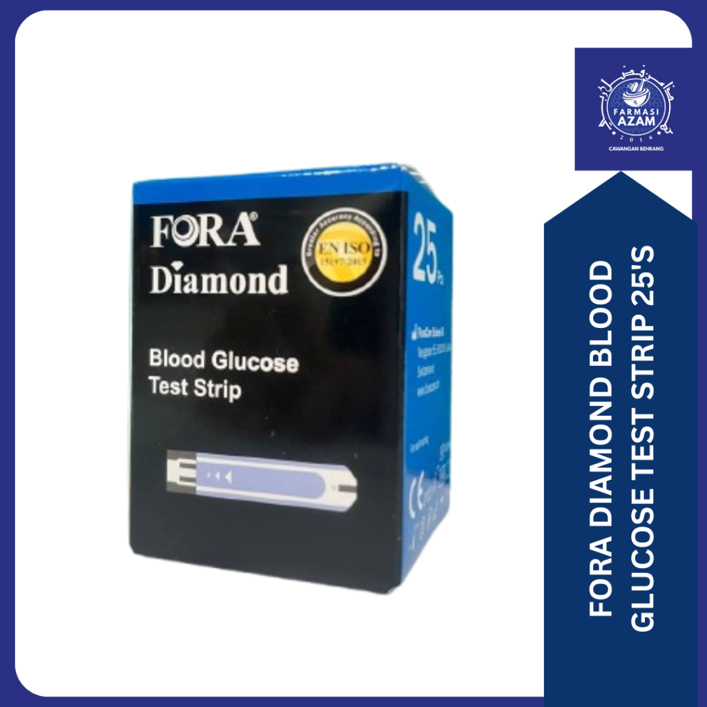 FORA DIAMOND BLOOD GLUCOSE TEST STRIP 25'S EXP:09/2025 | Shopee Malaysia