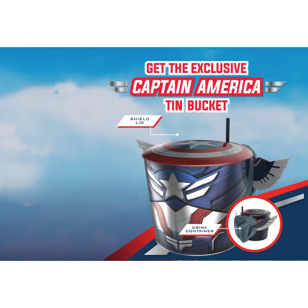 GSC Exclusive Captain America: Brave New World Popcorn Bucket + Tumbler ...