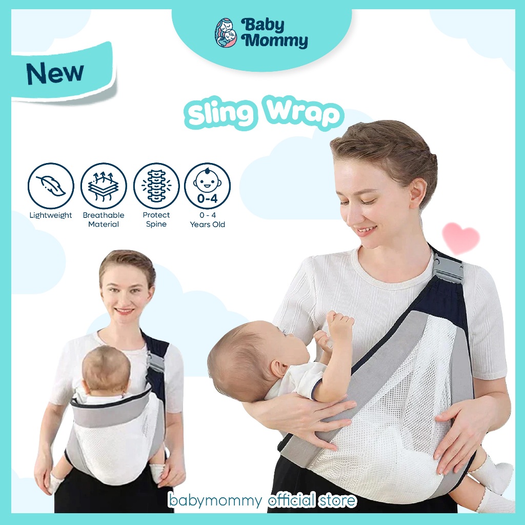 Baby Carrier Wrap Newborn Nursing Towel Summy Sling Wrap Breathable ...