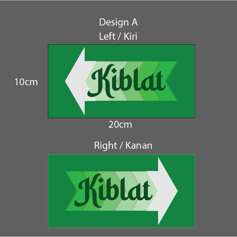 Kiblat Sticker Sign |Pelekat Tanda Arah Kiblat | Shopee Malaysia
