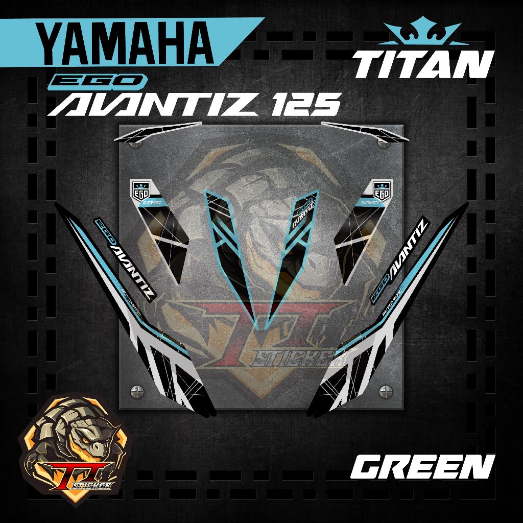 YAMAHA STRIPE EGO AVANTIZ 125 TITAN CUSTOM DESIGN BODY STICKER MOTOR ...
