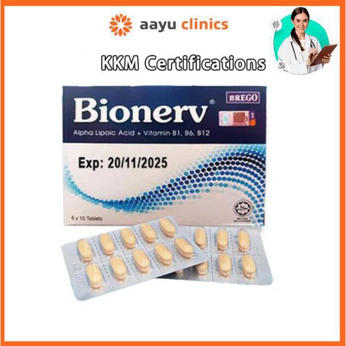 【Aayu Clinics】BIONERV 60S BEST SELLER!! EXP11-2025 (Alpha Lipoic Acid ...