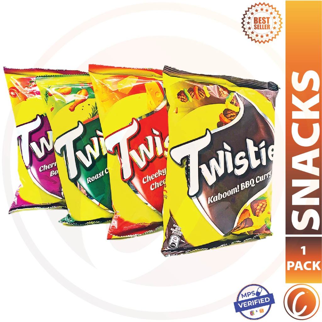 Twisties Corn Snack Cheese Chicken BBQ Curry Tomato 60 g - 1 PACK ...