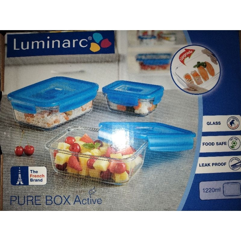 LUMINARC Pure box Active Rectangular 1220ml | Shopee Malaysia