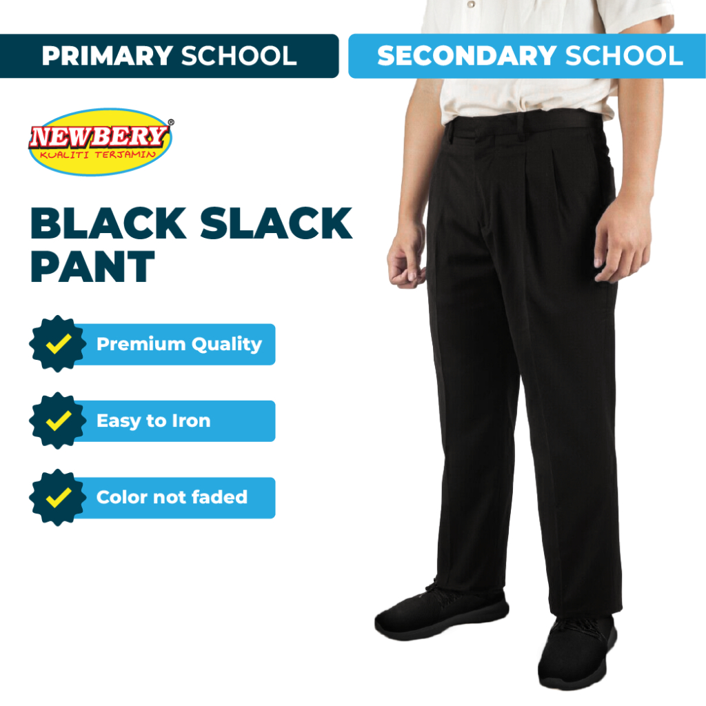 NEWBERY Slack Pants (Black) / Seluar Slack (Hitam) | Shopee Malaysia