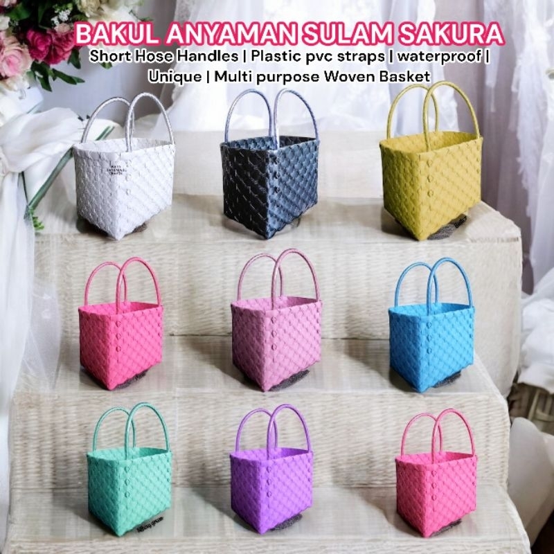 PRE (LIST iii) BAKUL ANYAMAN PLAIN COLOR SULAM SAKURA (XS, S, M, L, XL ...