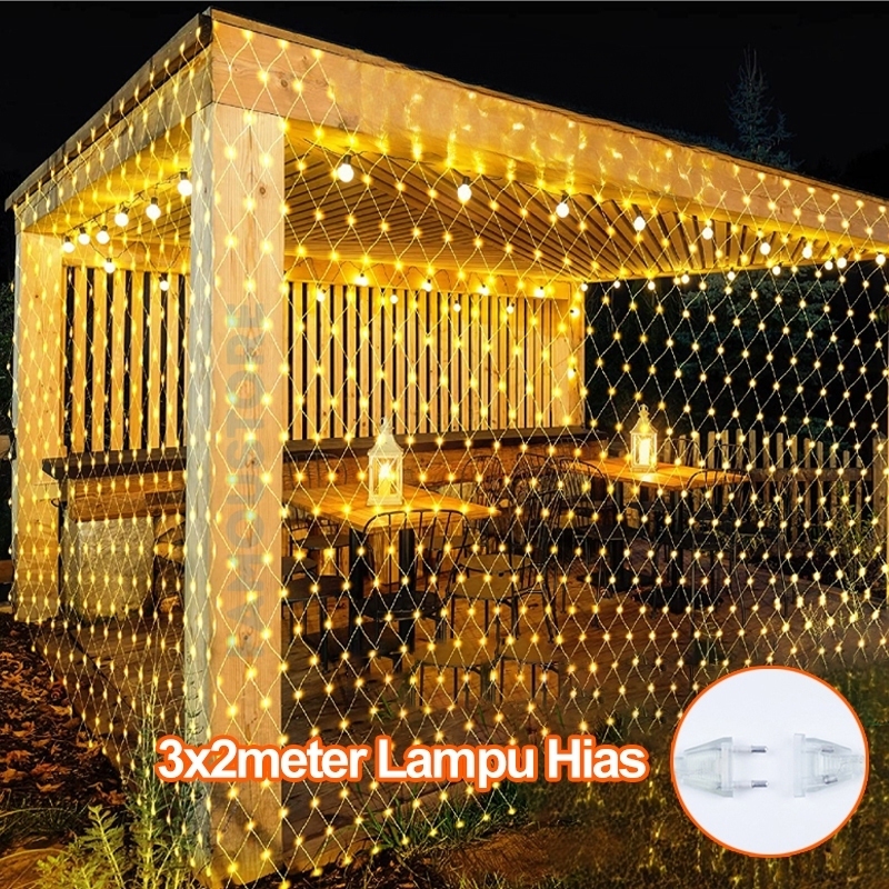 3*2M 192LED Net Fairy Lights for Lawn Garden Walkways Weddings Hari ...