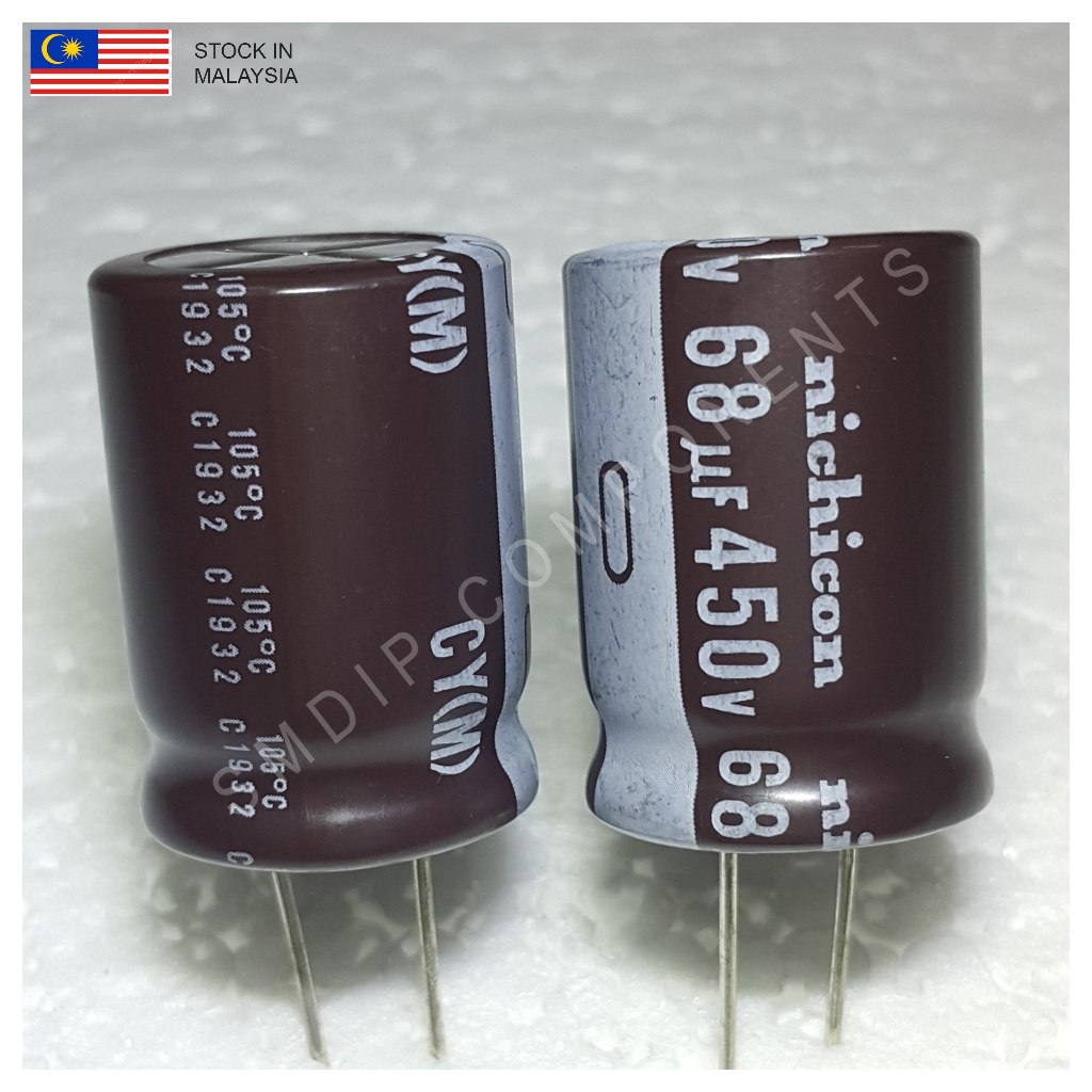 Japanese-Grade 68uF 450V 105°C, Radial Capacitor, 18mm x 25mm | Shopee ...