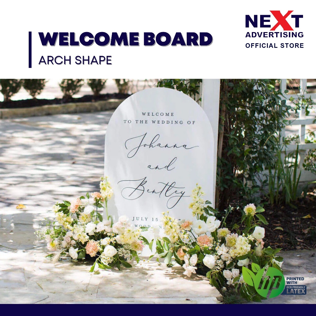 Arch Shape Welcome PVC Board | 5mm / 3mm PVC Board | Size A0/A1/A2/A3 ...
