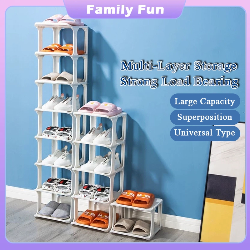 Multi-layer Shoe Rack Folding Narrow Shoe Storage Rack Plastic Simple ...