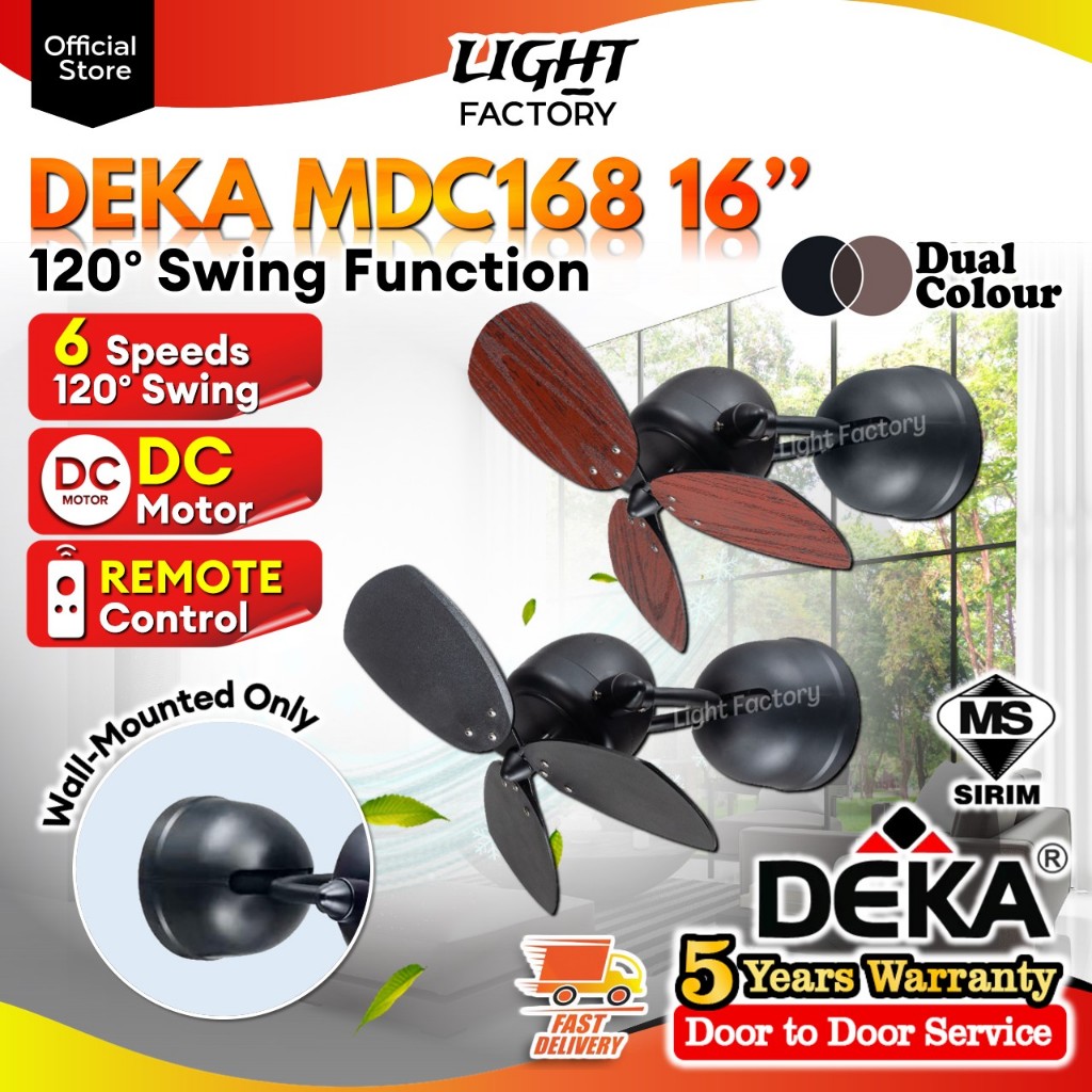 DEKA MDC168 MS160 16" Designer Wall Fan | FANZO PHOENIX 20" MINI 16 ...