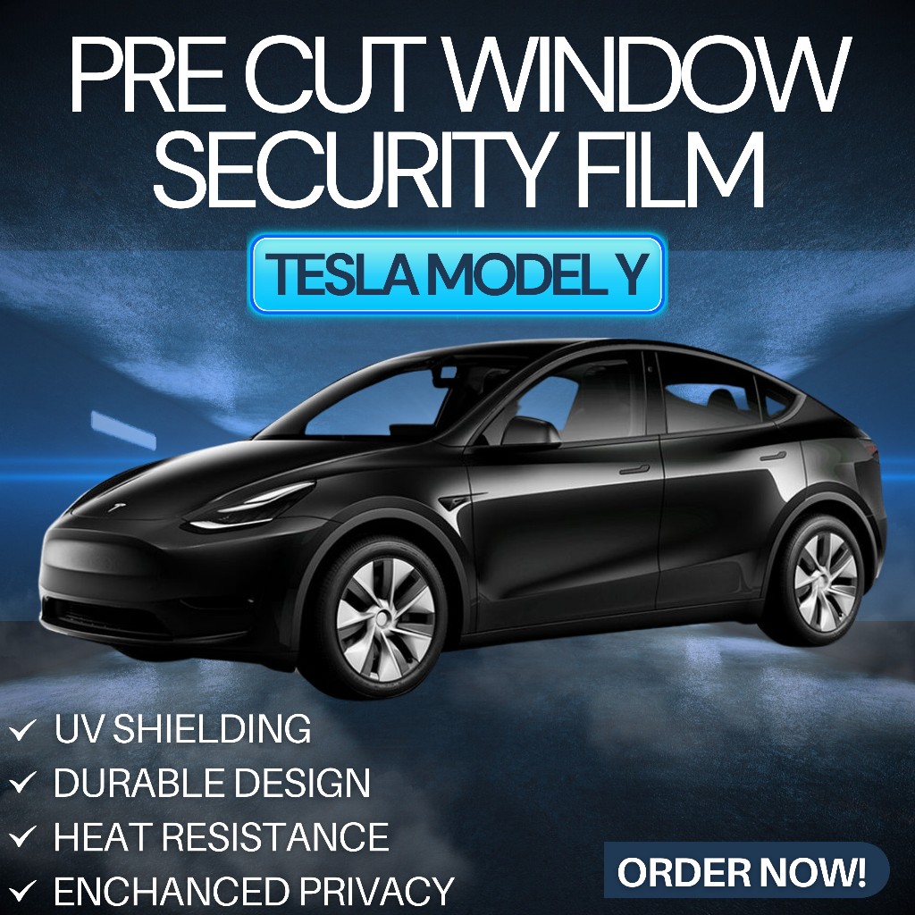 PRE CUT WINDOW FILM FOR TESLA MODEL Y 4-WINDOWS + 2 triangle WINDOWS ...