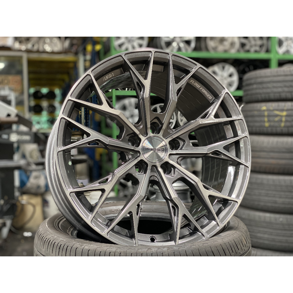 NEW 18X8.5J 18X9.5J Asga ARF10 Rim (set of 4) Gunmetal 5X112 for ...