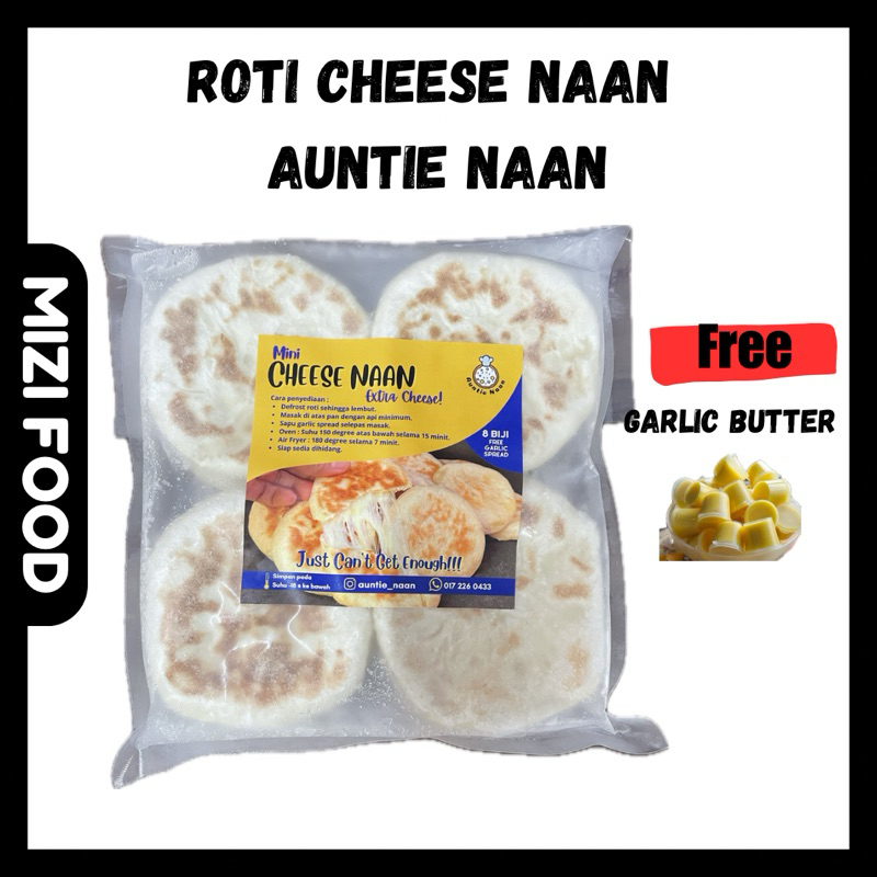 ROTI CHEESE NAAN 8PCS BY AUNTIE NAAN | Shopee Malaysia