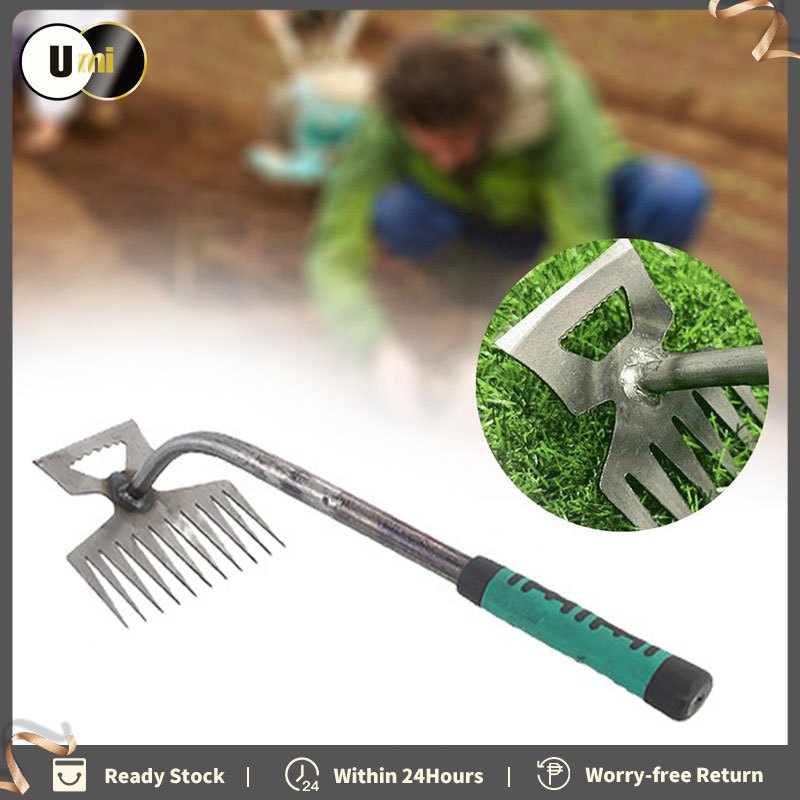 Purpose Weeder Hoe Handheld Weeding Rake Planting Vegetable Farm Garden ...