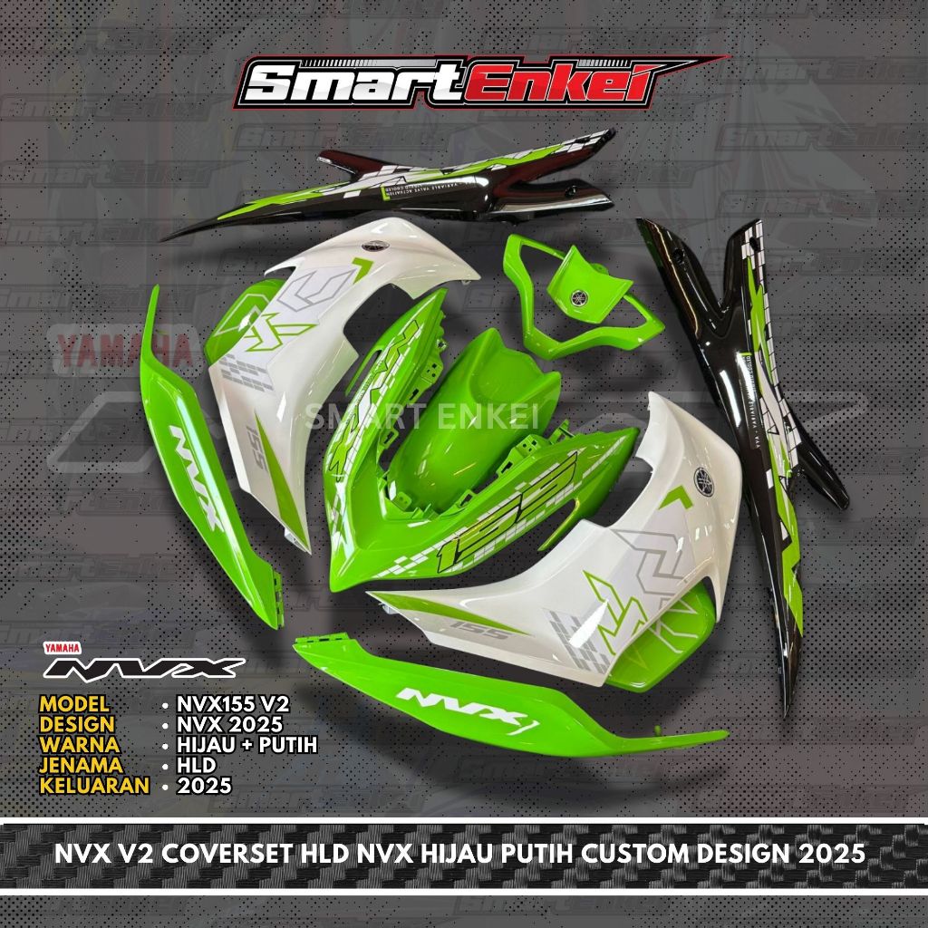 HLD-NVX V2 COVERSET NVX HIJAU PUTIH CUSTOM DESIGN 2025 HLD | Shopee ...