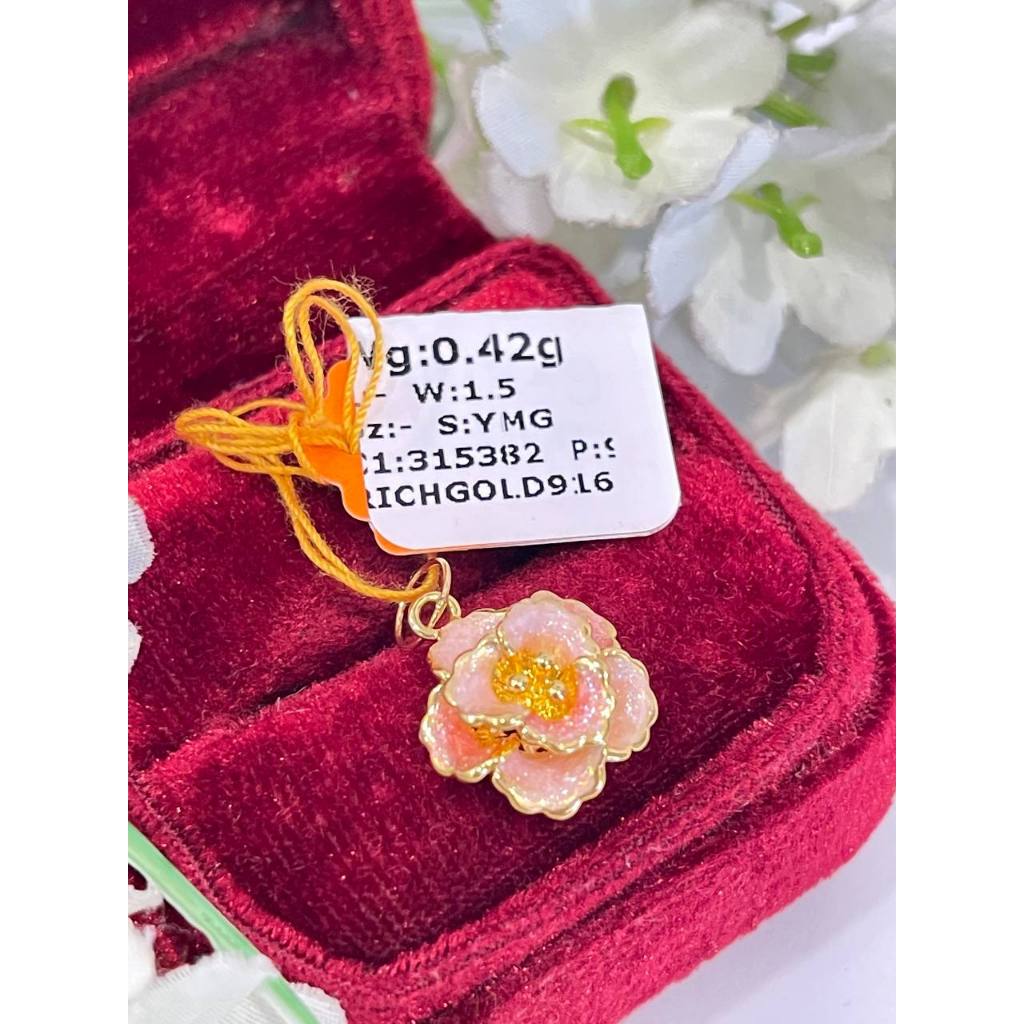 RICHGOLD JEWELS Loket Bunga emas 916 (Flower pendant 916 gold) | Shopee ...