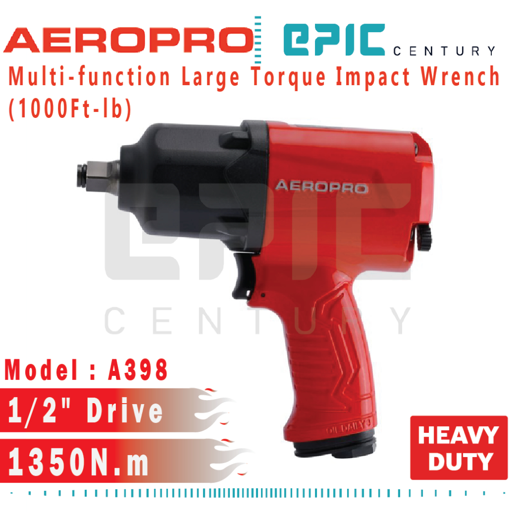 Aeropro 1/2" Dr. Large Torque Air Impact Wrench A398 / 1350N.M | Shopee ...