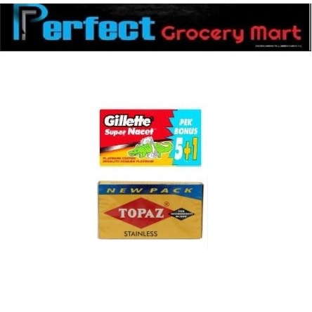 ⚡24hour Delivery⚡GILLETTE SUPER NACET RAZOR BLADES 5+1 / TOPAZ ...