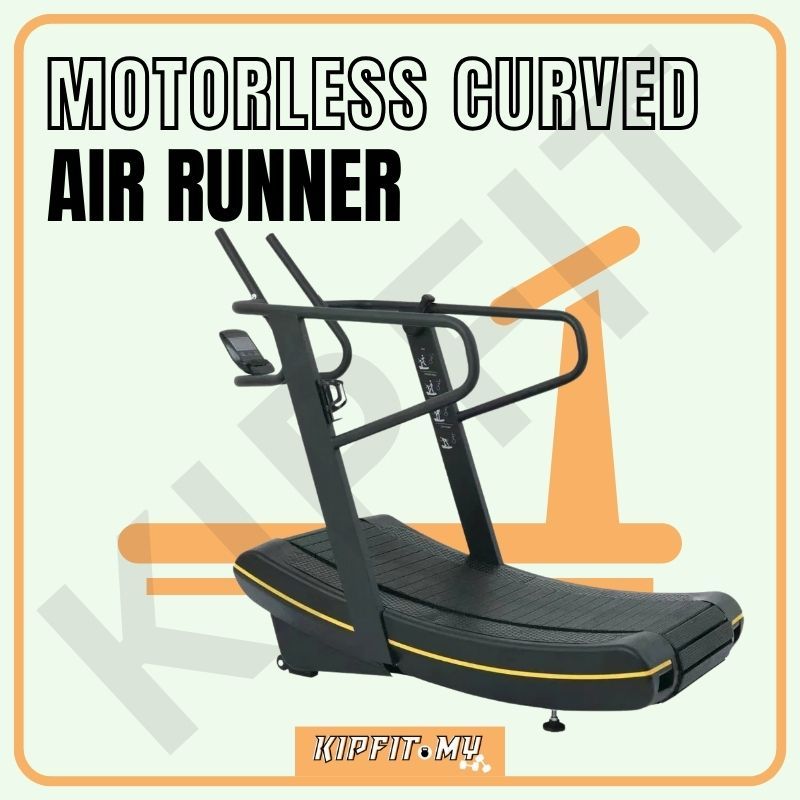 Air Runner Non-Motorized Curved Treadmill Commercial Home Gym Equipment Self-Powered Belt ...
