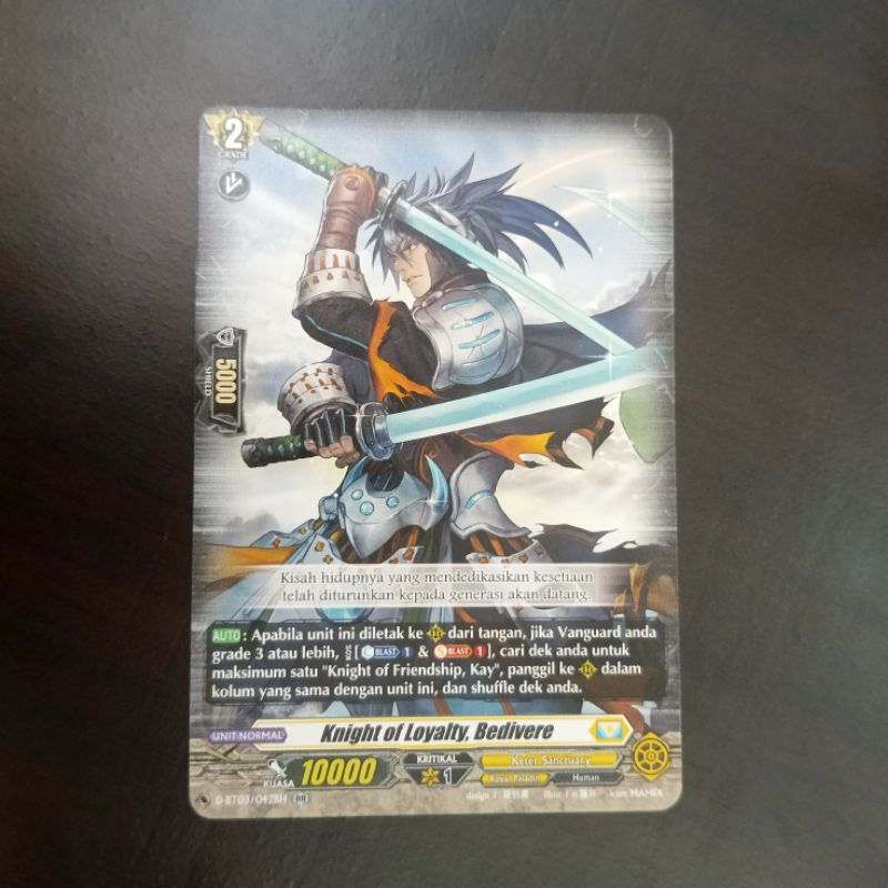 Knight of Loyalty, Bedivere_RR(Double Rare) _Cardfight Vanguard bahasa ...