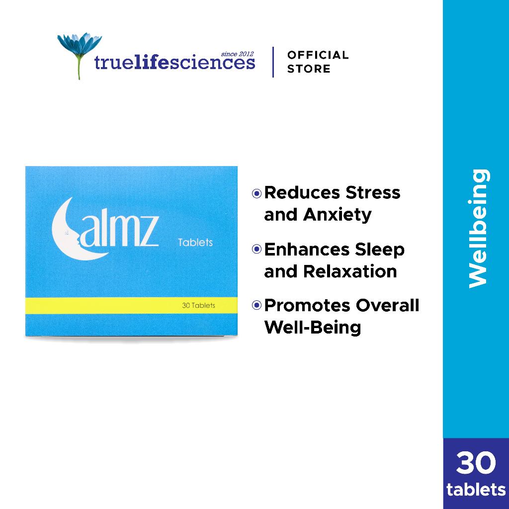 [EXP05/26] 50% Truelifesciences Calmz Tablet 30's| Reduce Stress ...