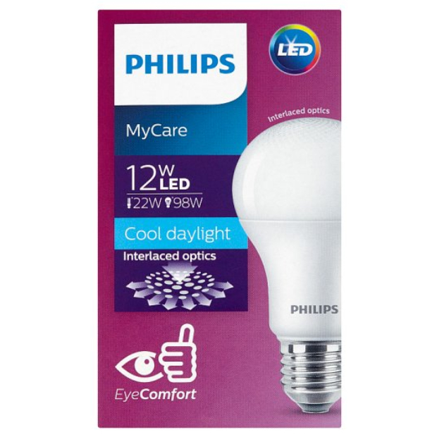 Philips 12W LED Light Bulb MyCare E27 Lamp, 1370lm, 220V~240V 6500K Daylight | Shopee Malaysia