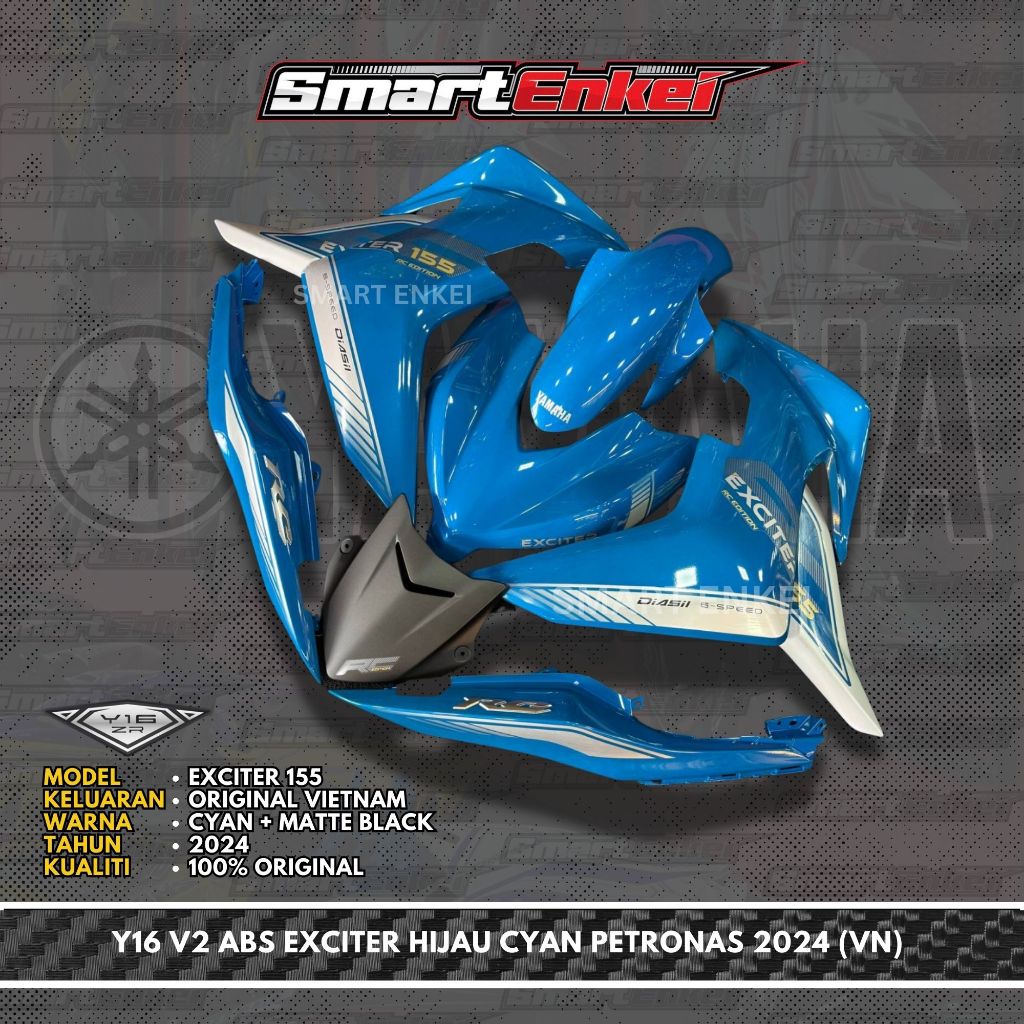 ORIGINAL-Y16 ABS EXCITER HIJAU CYAN PETRONAS 2024 ORIGINAL VIETNAM ...
