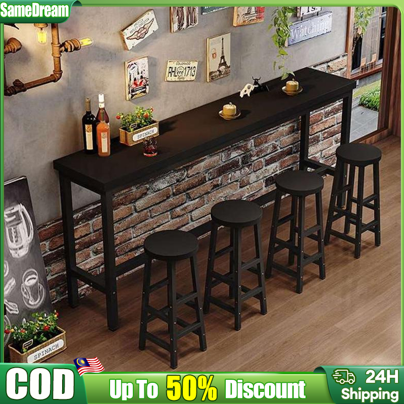 160/180cm Long Bar Table High Bar Stool simple bar table Dining Table ...