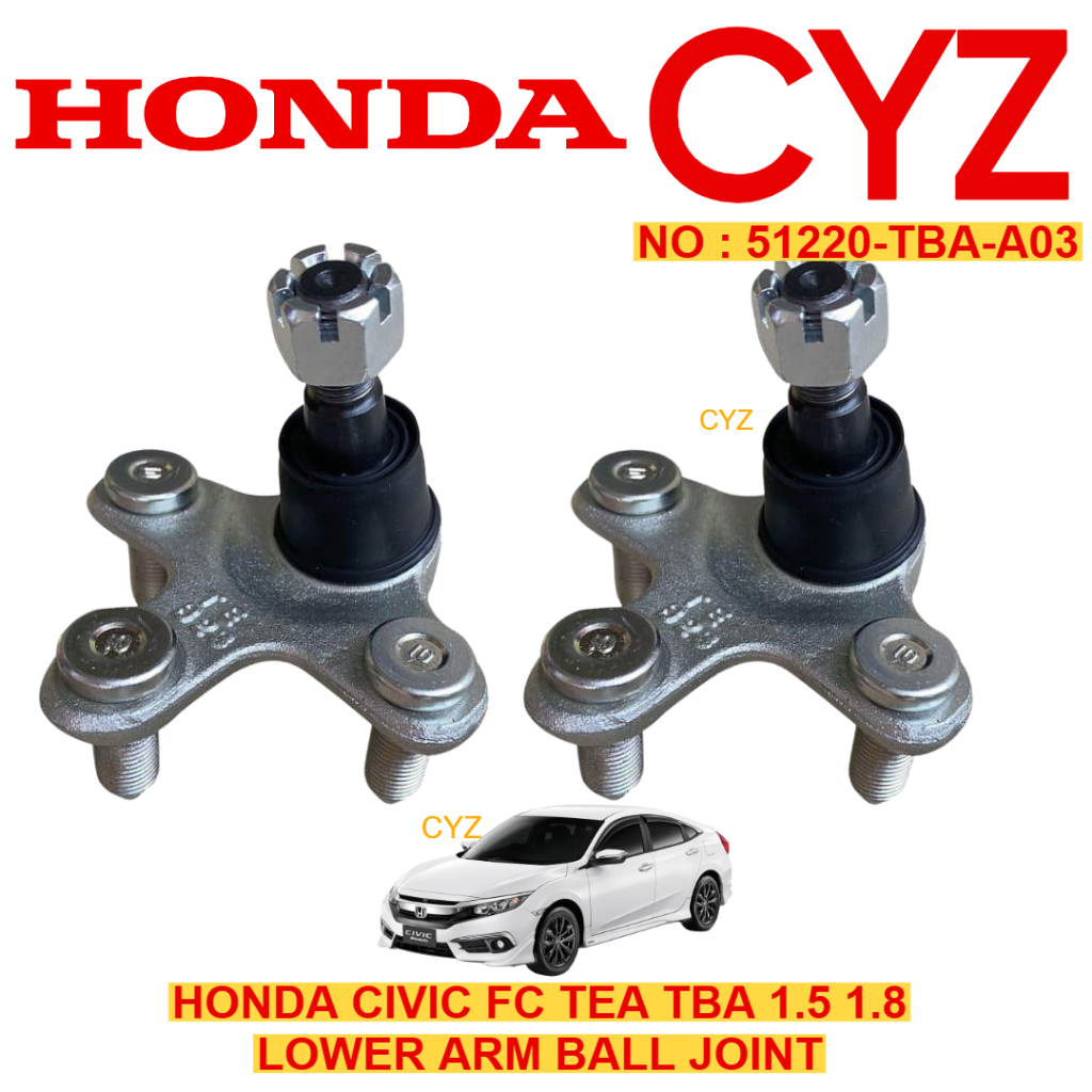 (1 PAIR) Lower Ball Joint HONDA CIVIC FC TEA TBA 17-21Y (51220-TBA-T010 ...
