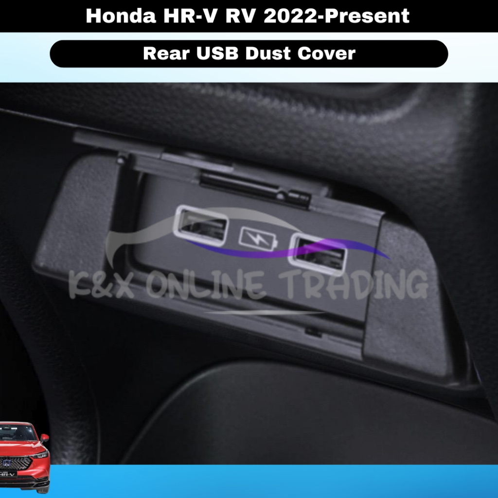 Honda HRV HR-V RV 2022-2025+ Carbon Trim&Matte Black Rear Vent USB Anti ...
