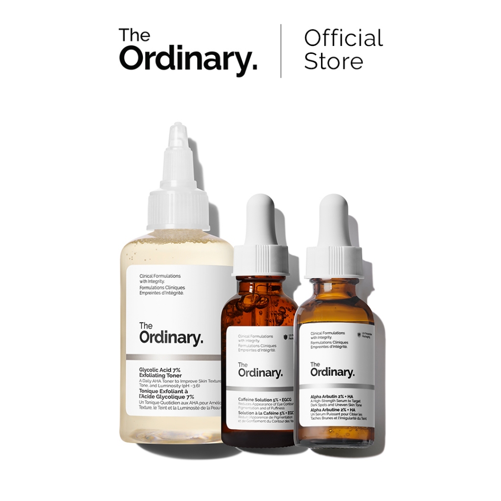 The Ordinary The Bright Set | AHA Exfoliating Toner, Dark Spot and ...
