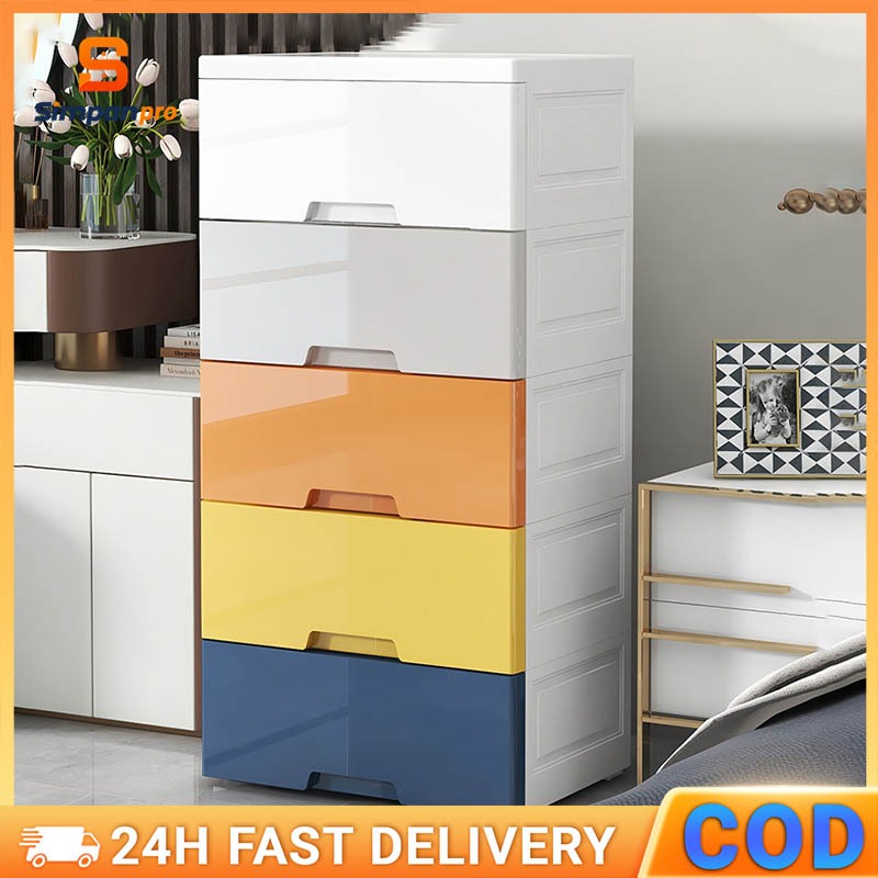 3-7 Layer Almari Baju Murah Storage Box Organizer Durabox Wide Drawer ...