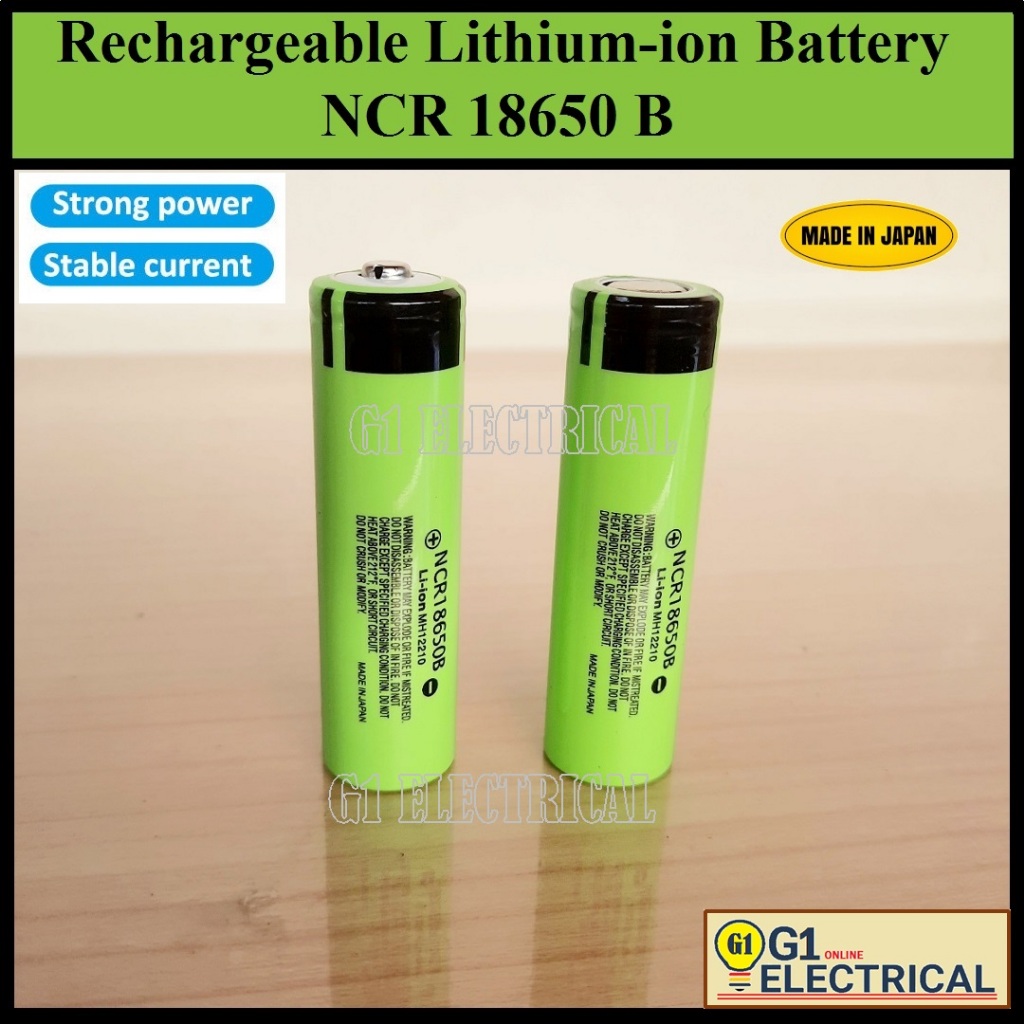 18650 Rechargeable Batteries – Model NCR18650B 3.7V (1800mAh~2600mAh ...