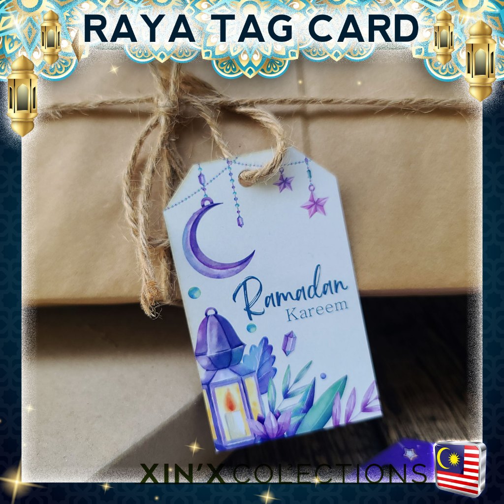 Tag card Hari Raya Aidilfitri Ramadan Kareem Gift Label Kad | Shopee ...