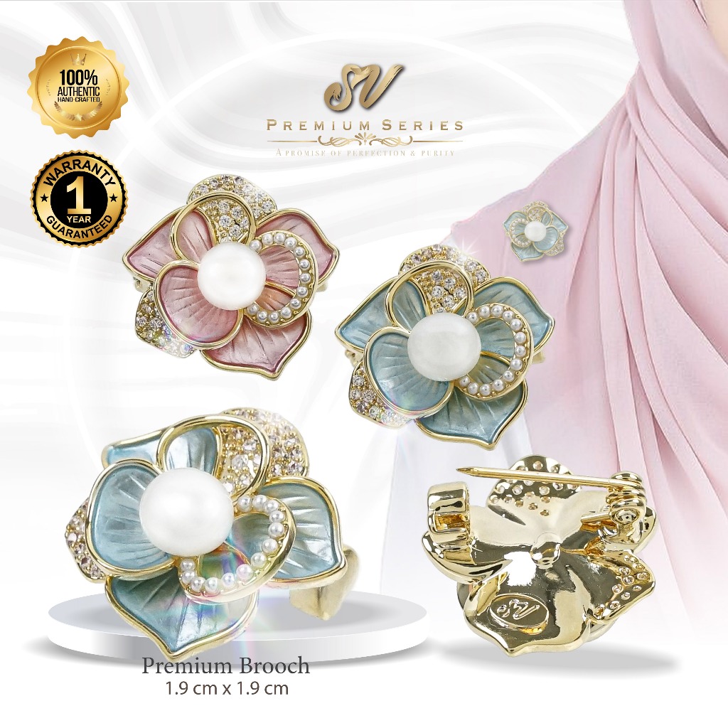 SV Premium Pin Tudung Bunga Cute Exclusive Flower Baby Brooch Flora ...