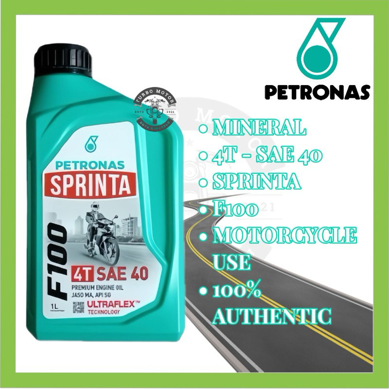 PETRONAS SPRINTA F100 4T SAE40 MINERAL MINYAK HITAM 1 LITER MOTORCYCLE USE | Shopee Malaysia