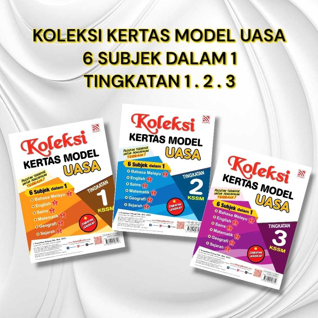 2025 KOLEKSI KERTAS MODEL UASA 6 SUBJEK DALAM 1 TINGKATAN 1.2.3 (PELANGI | Shopee Malaysia