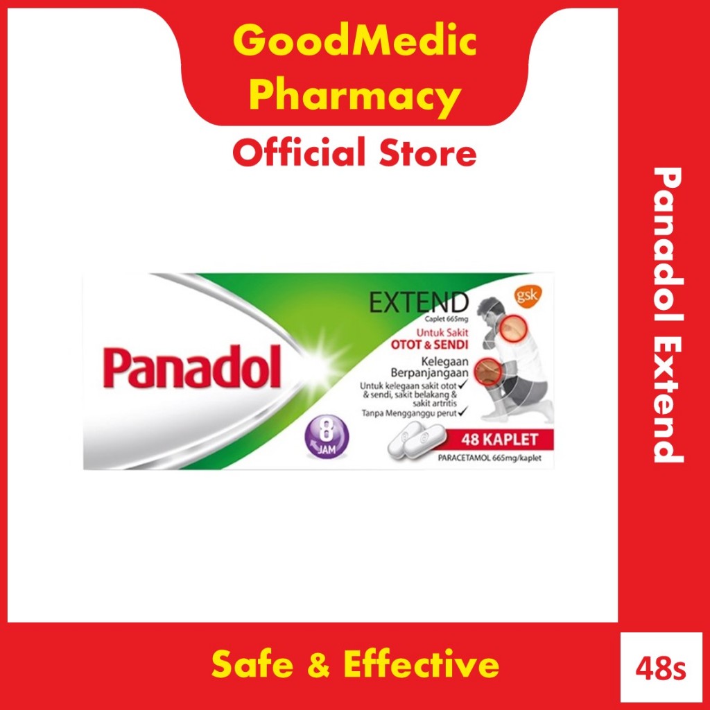 Panadol Extend Caplet For Muscle and Joint Pain Relief (48s) | Shopee ...