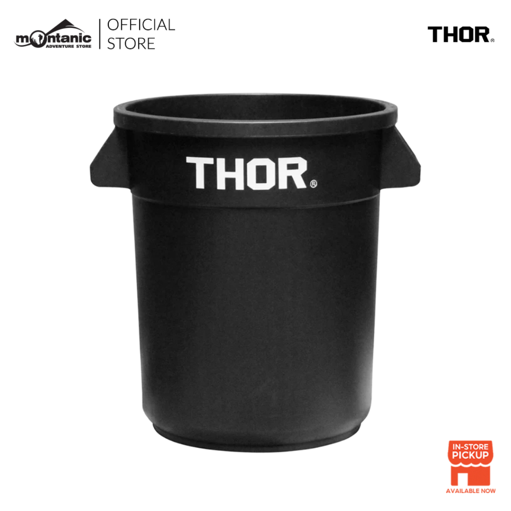 THOR Round Container with Lid Set - 23L Medium Capacity Trash Can Tong ...