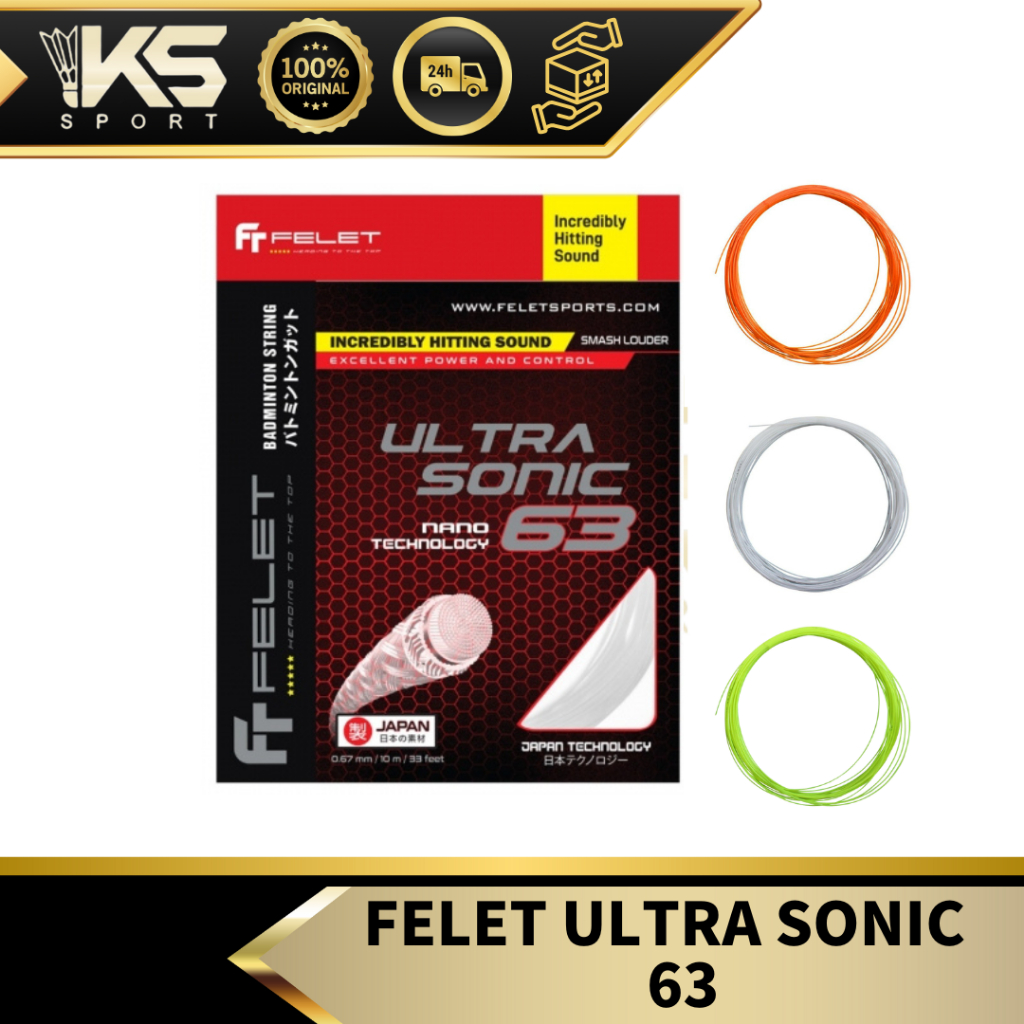 Fleet Felet Ultra Sonic 63 Performance Badminton Racket String (Make In Japan) | Shopee Malaysia