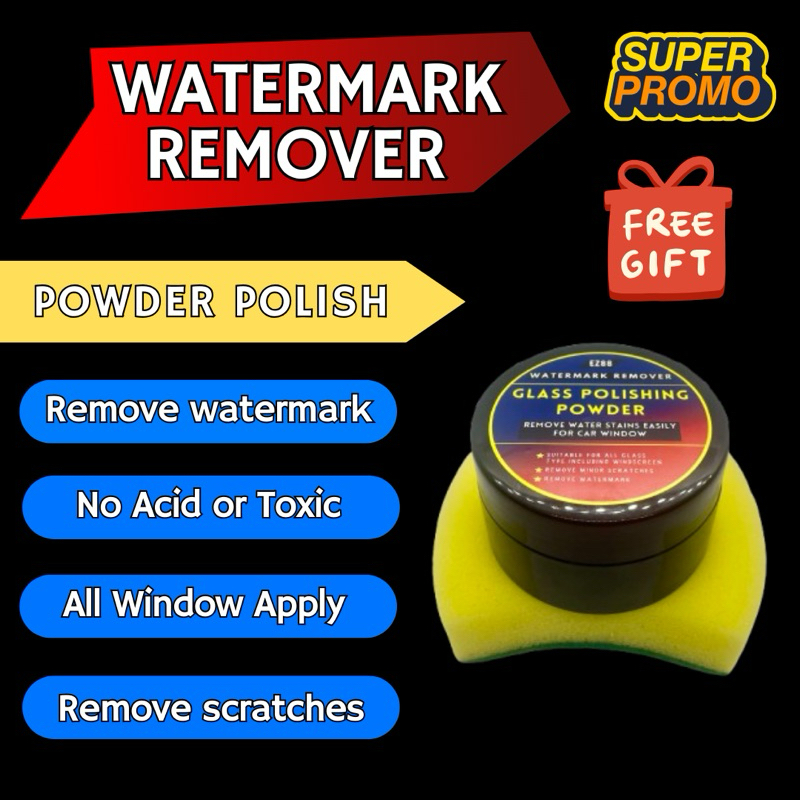 Pencuci Watermark Cermin Depan Kereta Serbuk Polish Cermin Kereta 100g ...
